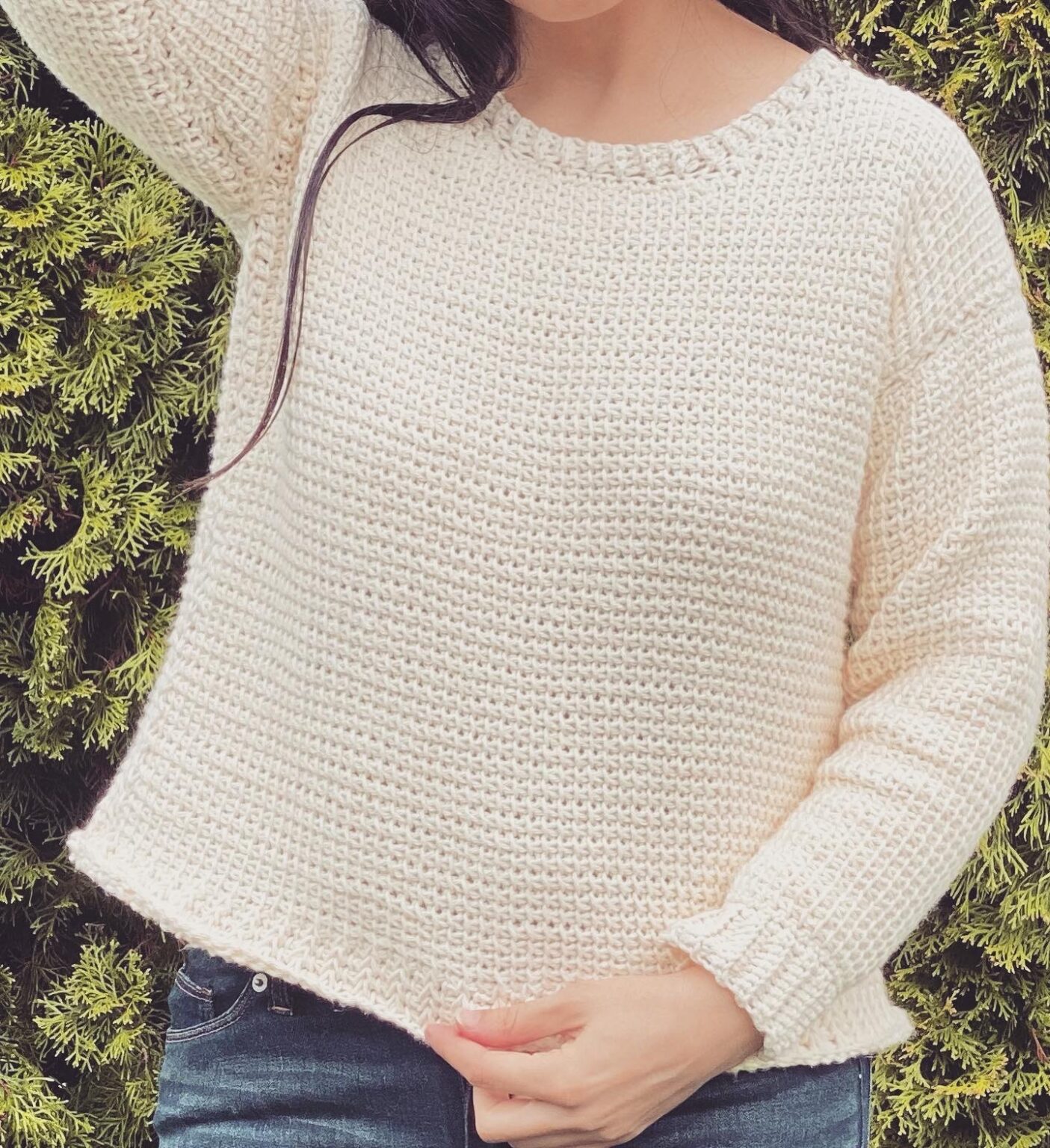 Tunisian crochet sweater step by step tutorial