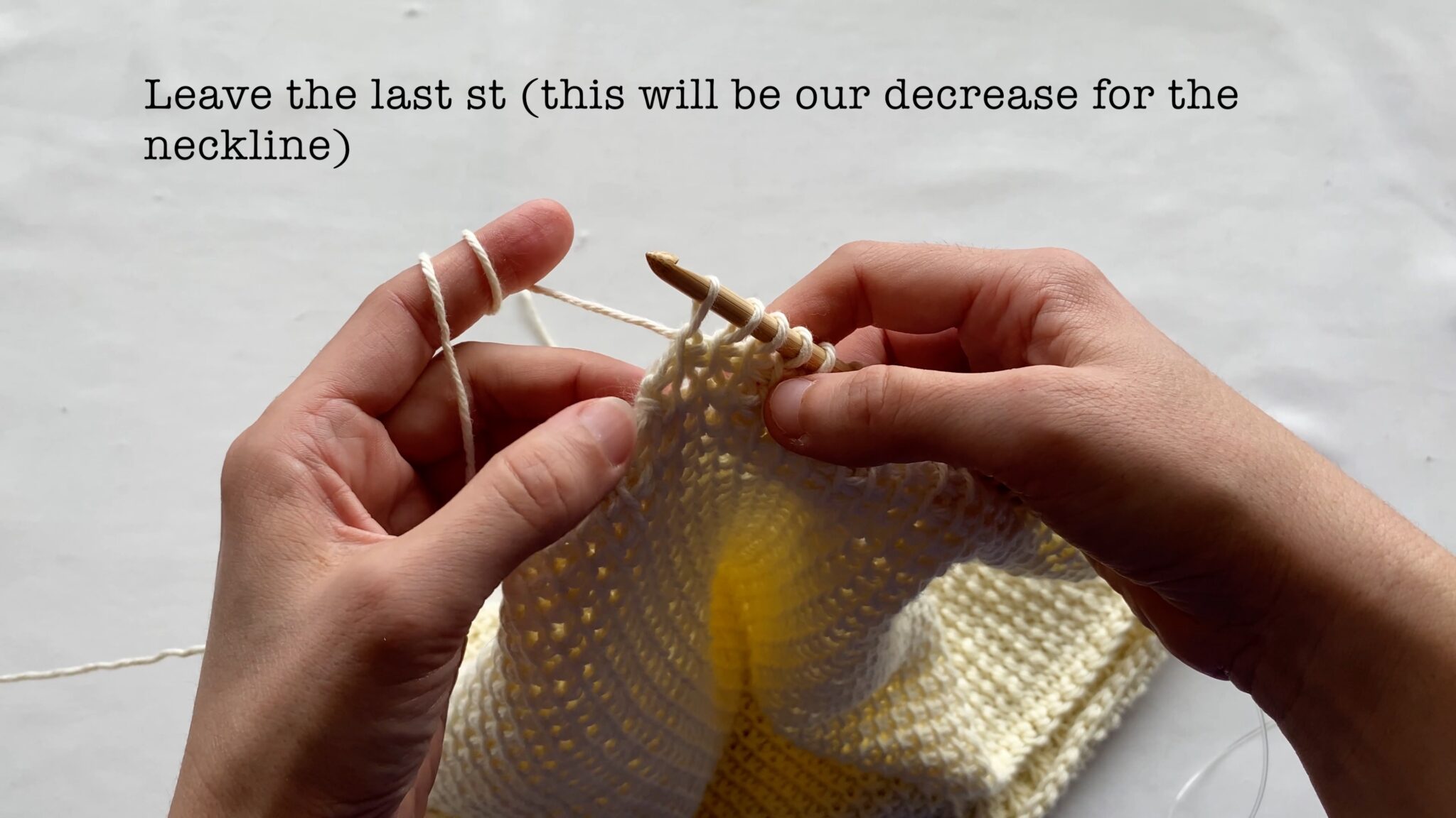 Tunisian crochet sweater step by step tutorial