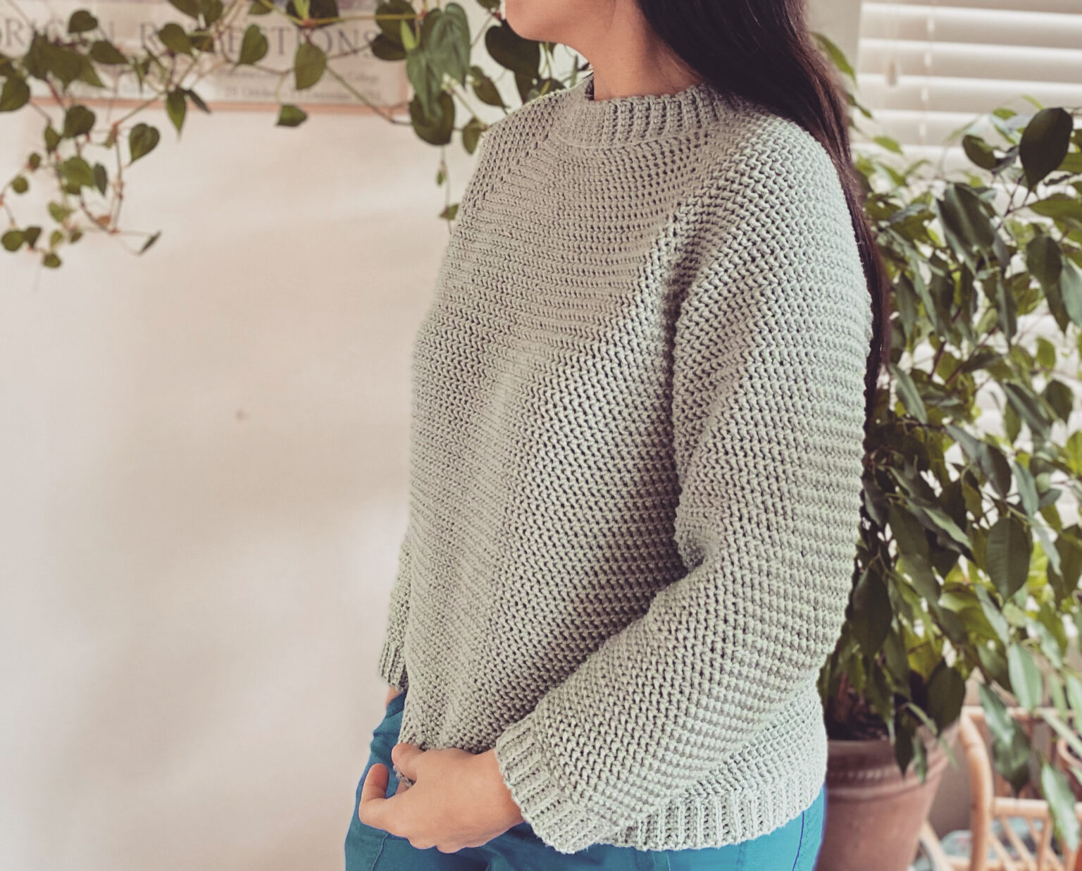 Crochet Top Down Easy Fall/Winter/Spring Sweater